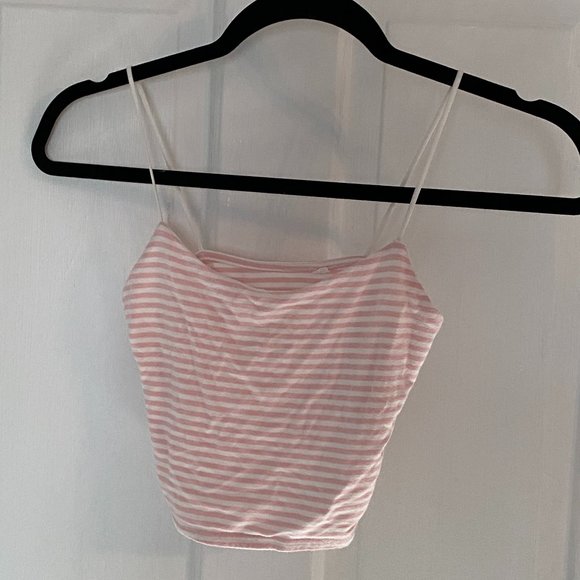 PacSun | Tops | Pacsun Pink White Striped Crop Top | Poshmark